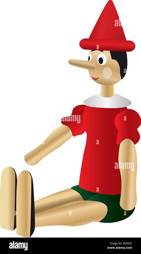 Puppet Pinocchio Vector On White Background Stock Vector Image Art Alamy