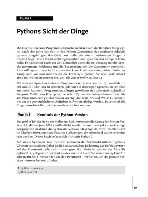 Ausfüllbar Online Effektiv Python Programmieren Leseprobe 90 Wege Fr