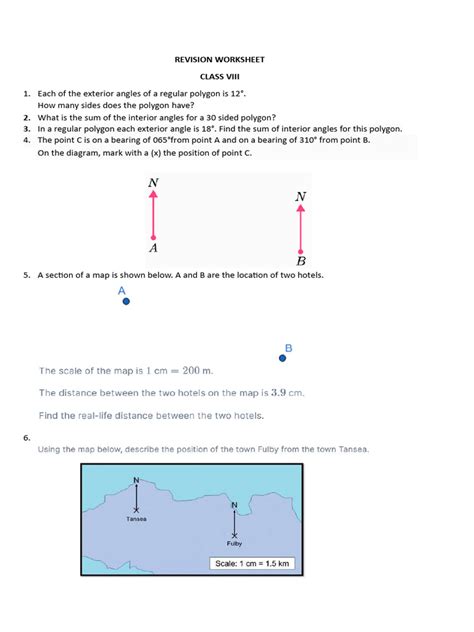 Class 8 Revision Worksheet Pdf