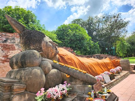 วัดพุทไธศวรรย์ วัดพระนอน จังหวัดพระนครศรีอยุธยา Rb Thailand