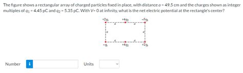 Solved The Figure Shows A Rectangular Array Of Charged