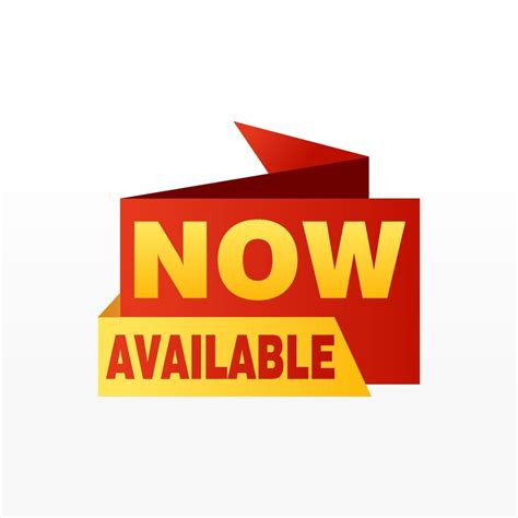 Available Now Label Badge Seal Or Burst Flat Vector Icon For Apps And
