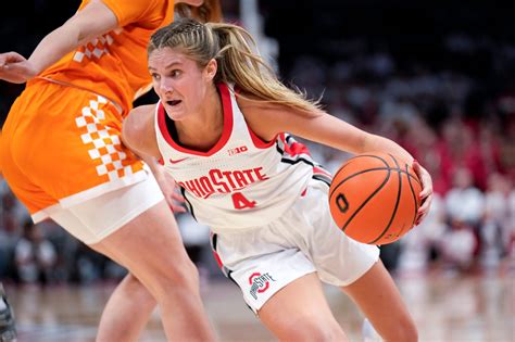 Ncaaw Jacy Sheldon Grabs 8 Steals Ohio State Buckeyes Top Tennessee Swish Appeal