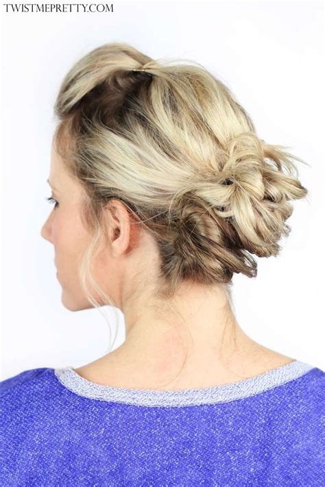 Double Braided Messy Bun Twist Me Pretty