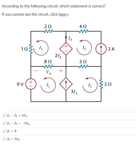 Solved According To The Following Circuit Which Statement Chegg