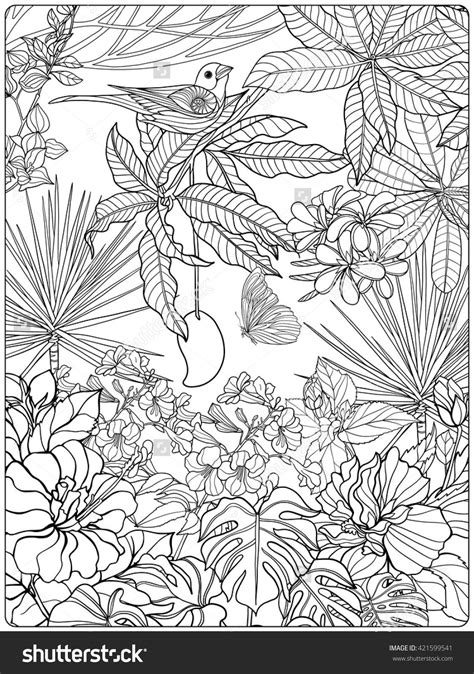 Adult Coloring Pages Tropical