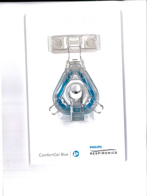 Philips Respironics Comfortgel Blue Catalogue Front Sheet Pdf