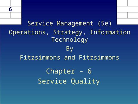Ppt Chapter 6 Service Quality Dokumentips