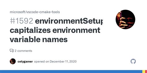 Environmentsetupscript Capitalizes Environment Variable Names · Issue