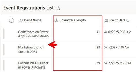 Len Function In Sharepoint Calculated Column