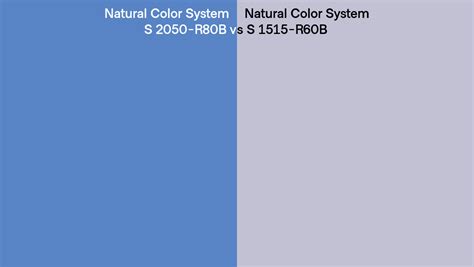 Natural Color System S 2050 R80b Vs S 1515 R60b Side By Side Comparison