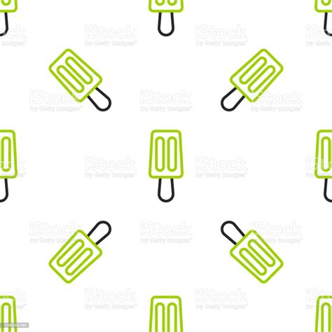스틱 아이콘에 라인 아이스크림 흰색 배경에 절연 원활한 패턴 달콤한 기호 벡터 끈적거리는에 대한 스톡 벡터 아트 및 기타 이미지 끈적거리는 냉동된 냉동식품 Istock