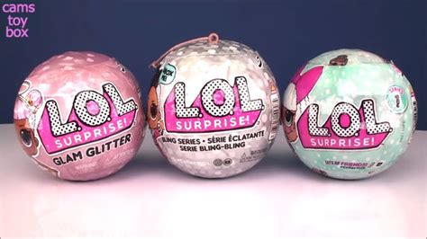 Lol Surprise Dolls Unboxing Glam Glitter Bling Series 1 Doll Toy Youtube
