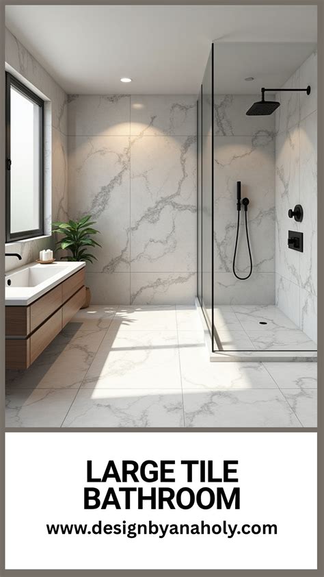 Modern Large Tile Bathroom Ideas So Chic Large Tile Bathroom Tile Bathroom Large Tile