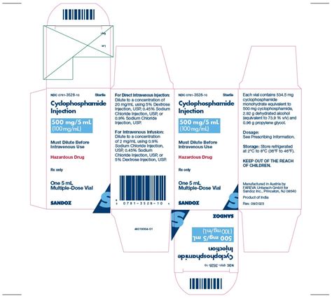 Dailymed Cyclophosphamide Injection Solution Concentrate