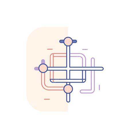 Modern Flat Linear Navigation Path Concept Icon Illustration Vector