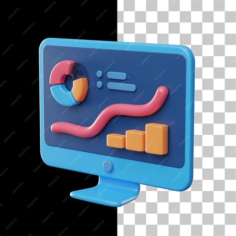 Premium Psd Computer Analytics 3d Icon