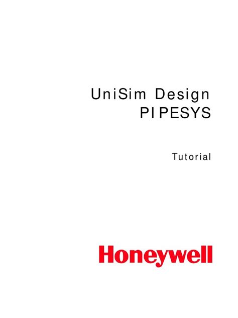 Unisim Design Pipesys Tutorial Pdf Pipeline Transport Gases