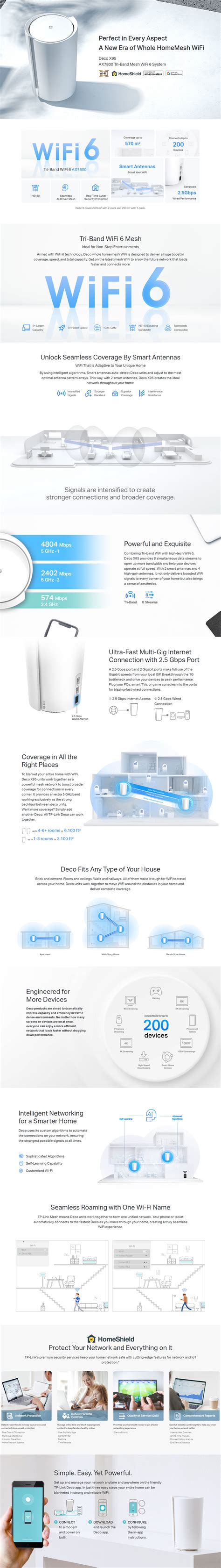 Tp Link Ax Tri Band Mesh Wifi Pack Deco X Pack Msy Com Au