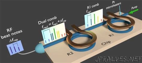 Dual Frequency Comb Generated On A Single Chip Using A Single Laser
