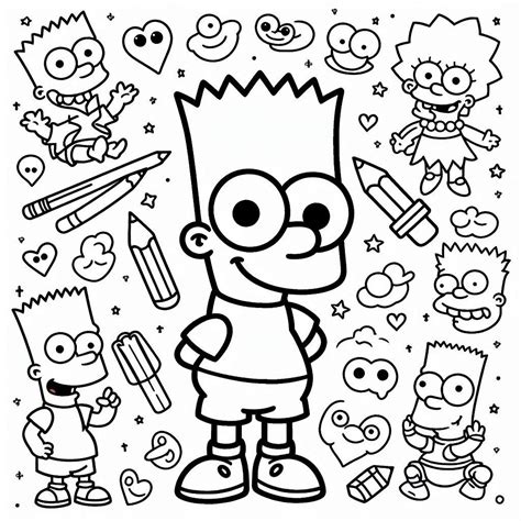 Omalovánka Bart Simpson Strana 18 K Vytisknutí Zdarma