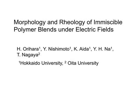 Pdf Morphology And Rheology Of Immiscible Polymer Blends Under
