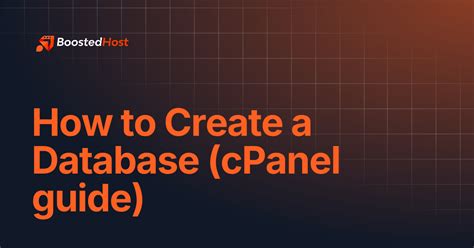How To Create A Database Cpanel Guide Boostedhost Docs