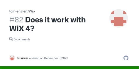 Does It Work With WiX Issue Tom Englert Wax GitHub