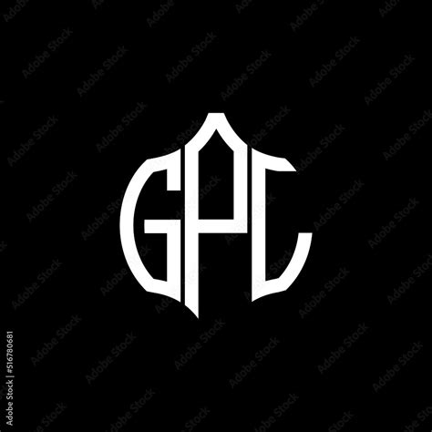 Gpl Letter Logo Gpl Best Black Background Vector Image Gpl Monogram Logo Design For