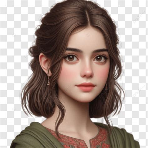 Ai生成了一個笑容甜美嘴唇紅潤的美麗女孩 美麗的女孩png去背圖片素材免費下載，免摳圖設計圖案下載 Pngtree