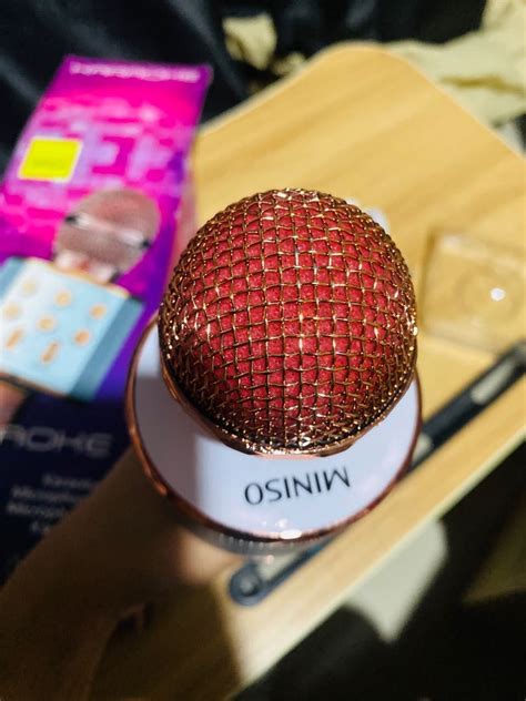 Miniso Wireless Bluetooth Microphone Karaoke Audio Microphones On Carousell