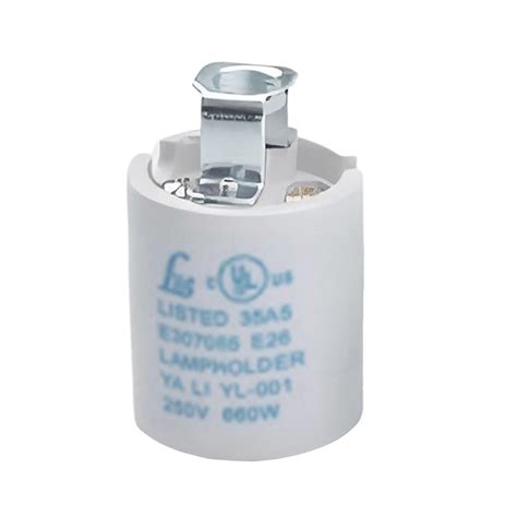 E26 Socket Ceramic Medium Base Screw Socket E26 E27 Keyless Glazed Porcelain Lampholder Keyless