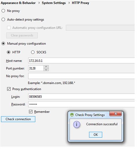 received status code 407 from server proxy authentication required