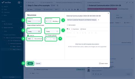 Making A Task Recurrent Wrike Help Center