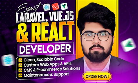 be your expert laravel vue js react developer custom solutions apis cms