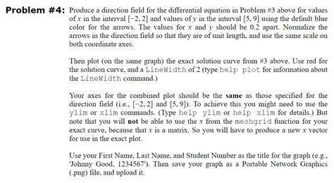 Solved Problem 3 Solve The Following Initial Value Pr