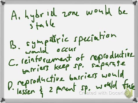 SOLVED When Hybrids Produced In A Hybrid Zone Can Breed With Each Other And With Both Parent
