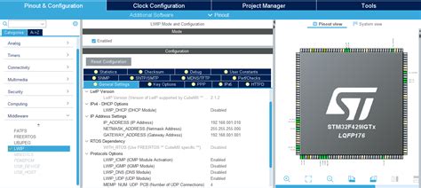 stm32cubemx lan8720 lwip freertos for network communication