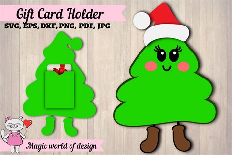 Christmas Tree T Card Holder Svg Graphic By Magic World Of Design