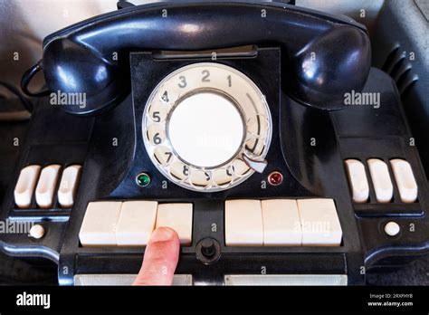 Retro Telephone Old Telephon With Rotary Dial Vintage Phone With