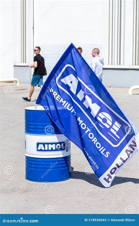 Barrel of Oil Company Aimol with Flag Editorial Stock Photo - Image of ...