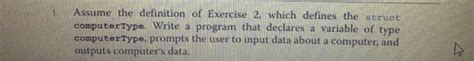 Solved Assume The Definition Of Exercise 2 Which Defines