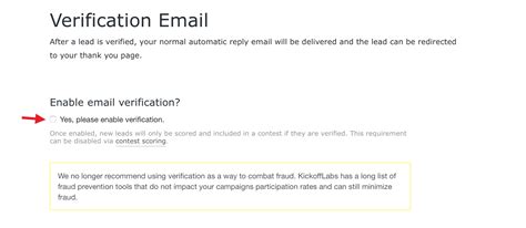 Sending Verification Emails To Require Double Opt In Kickofflabs