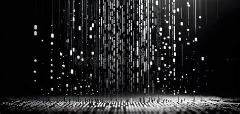 abstract animation of binary code cascading down like digital rain