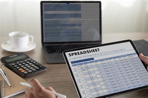Business Financial Spreadsheet Document Information Data Analyst Statistics Spreadsheet On