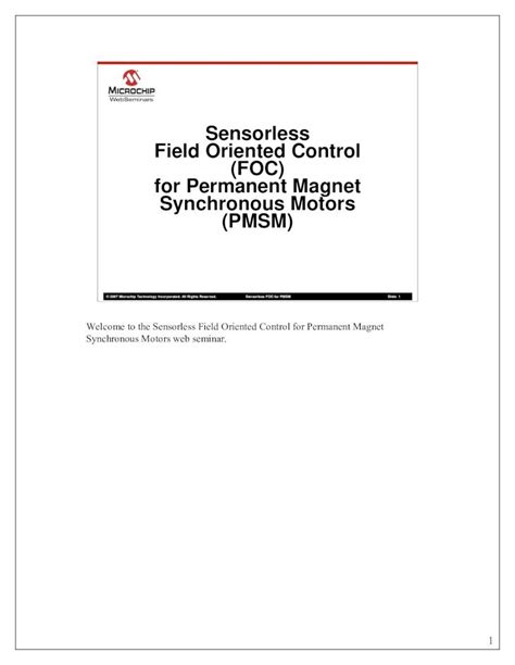 Pdf Sensorless Field Oriented Control Foc For Permanent Magnet Dokumen Tips