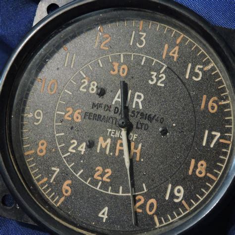 Airspeed Indicator 320 Mph Mk Ixd Raf Aeroantique