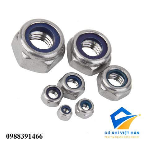 Ecu Khoá Nhựa Inox 304 M3 M12 đai ốc Khoá Nhựa Inox Ecu Chống Xoay