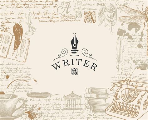 Premium Vector Banner On A Writers Theme