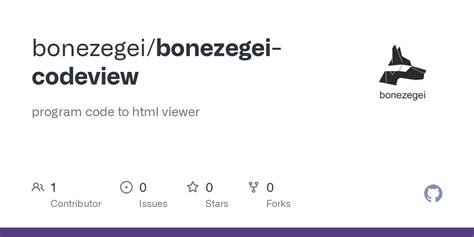 Github Bonezegeibonezegei Codeview Program Code To Html Viewer